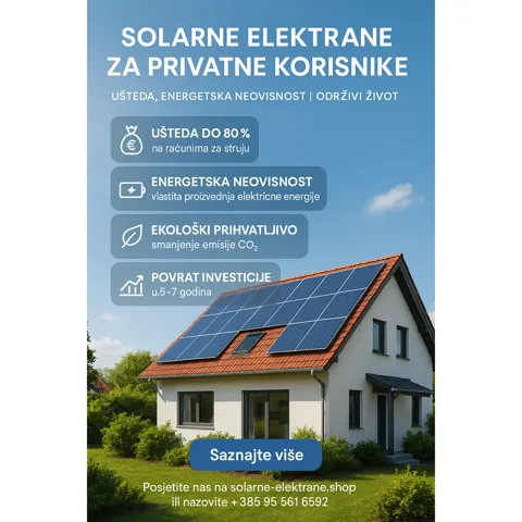 Solarne elektrane za privatne korisnike i tvrtke – Ušteda, energetska ...