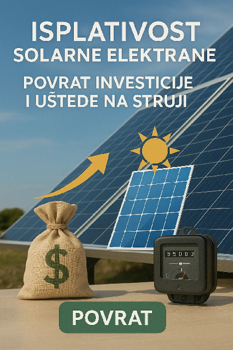Isplativost solarne elektrane – Povrat investicije i uštede na struji